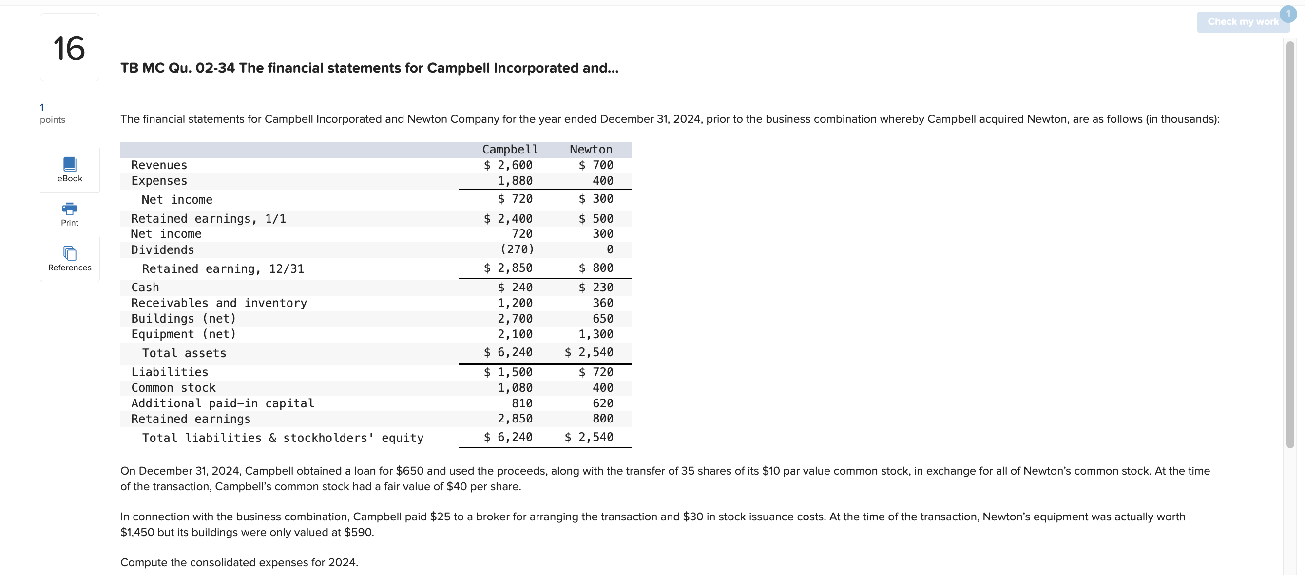 Solved TB MC Qu. 02-34 The financial statements for | Chegg.com Solved TB MC Qu. 02-34 The financial statements for | Chegg.com