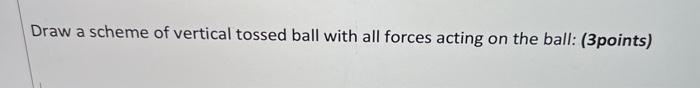 Solved Draw a scheme of vertical tossed ball with all forces | Chegg.com