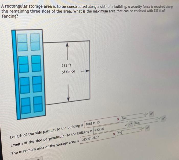 Solved A rectangular storage area is to be constructed along | Chegg.com
