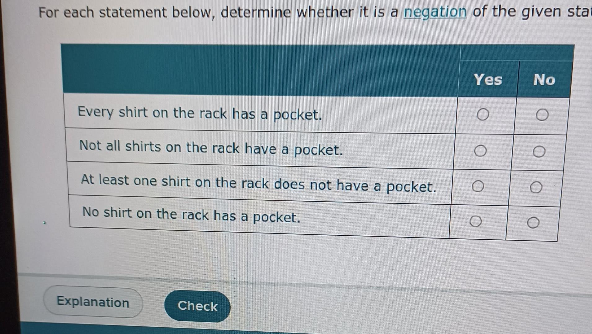 For each statement below, determine whether it is a | Chegg.com
