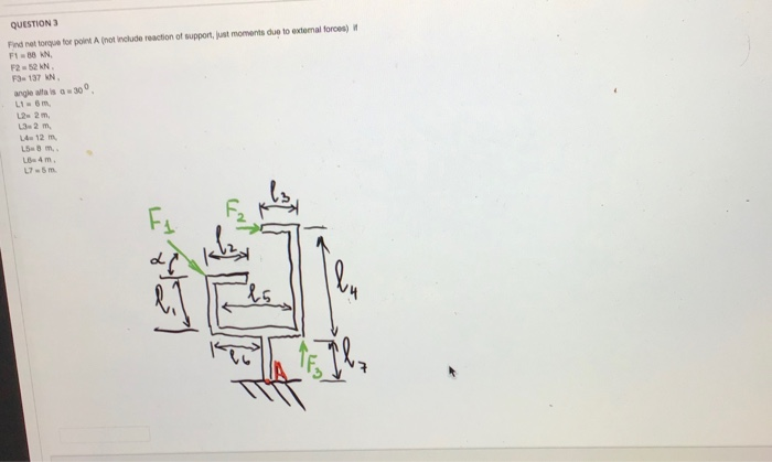 Solved QUESTIONS Find not torque for point A (not include | Chegg.com