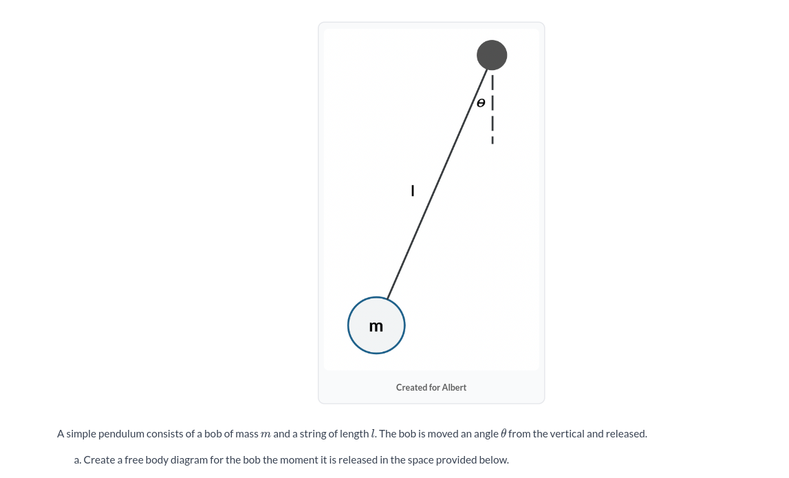 Solved PLEASEE SOLVE I NEED HELP ASAP ﻿A simple pendulum | Chegg.com