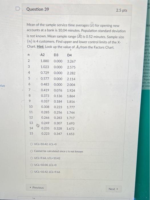 Solved Mean of the sample service time averages (xˉ) for | Chegg.com