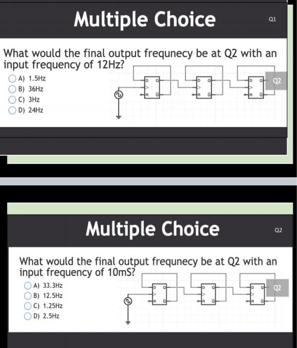 Solved Multiple Choice Q1 What would the final output | Chegg.com