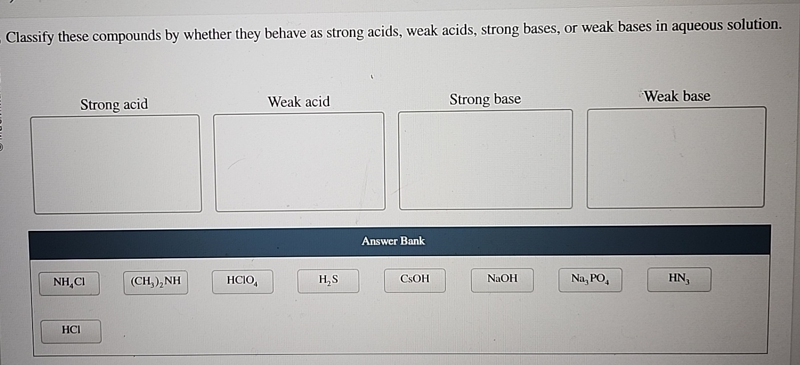 Solved Classify these compounds by whether they behave as | Chegg.com