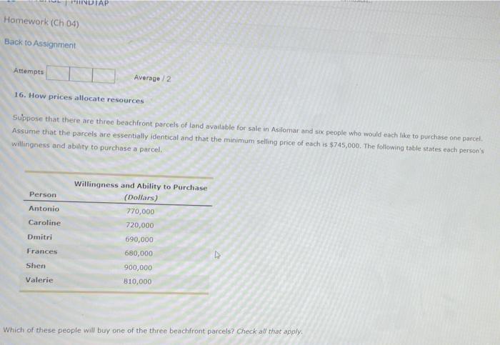Solved DIAP Homework (Ch 04) Back to Assignment Attempts | Chegg.com