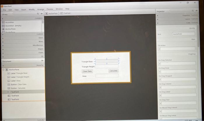 Solved try to solve it by using Scene builder and simple | Chegg.com