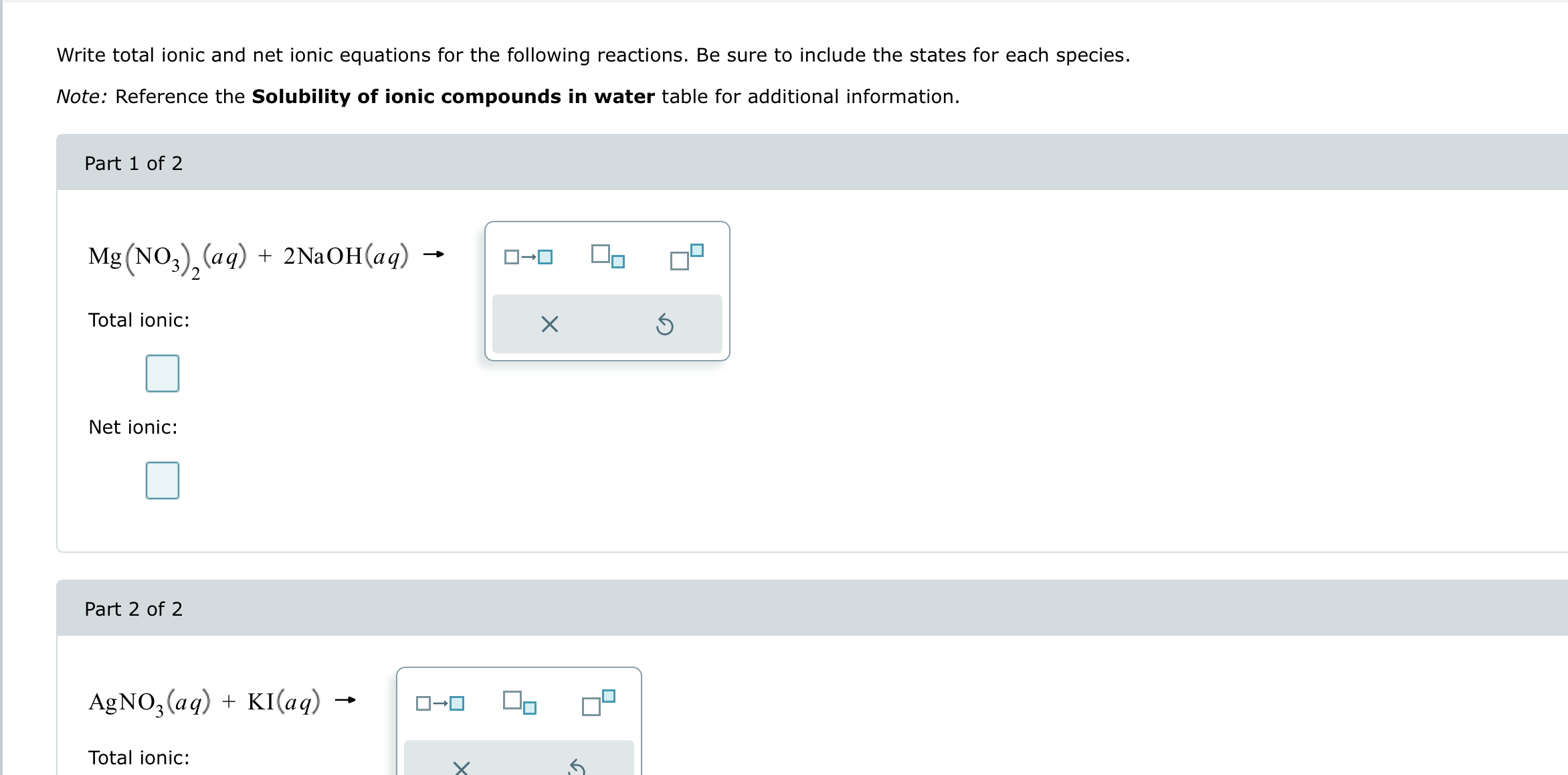 Solved Write total ionic and net ionic equations for the | Chegg.com