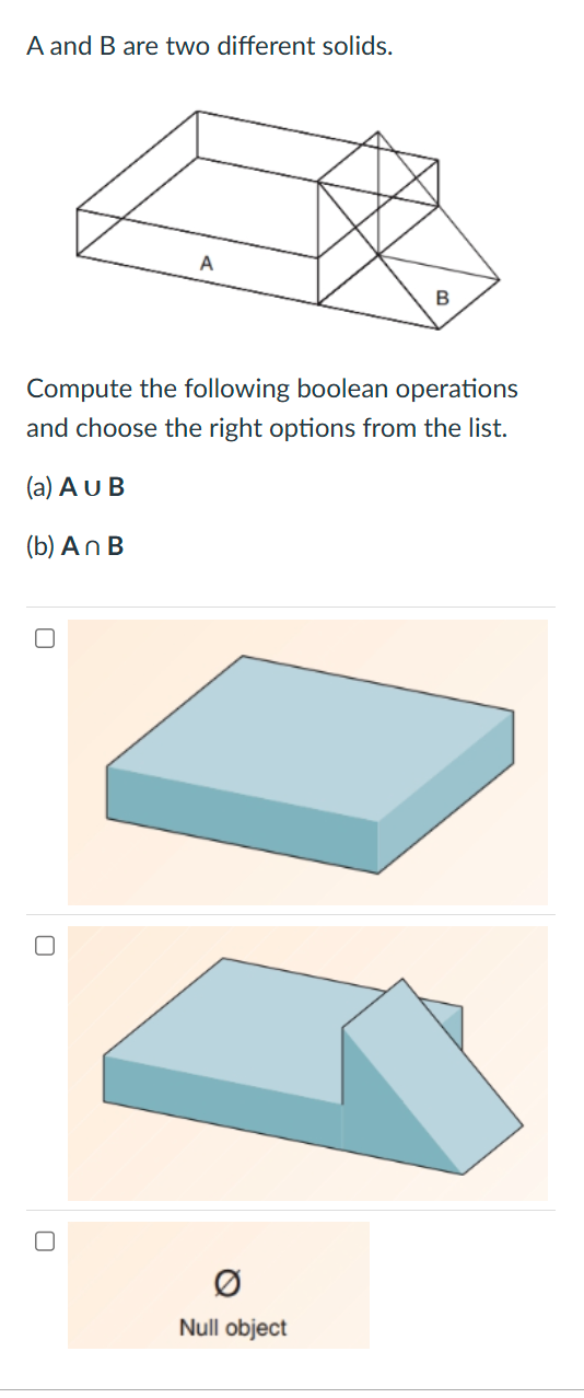 A \) ﻿and \( ﻿B \) ﻿are two different solids. | Chegg.com