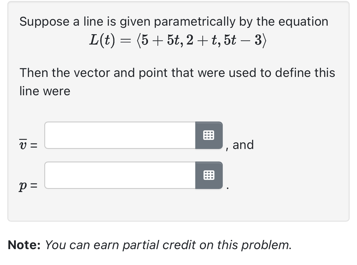 Solved Suppose a line is given parametrically by the | Chegg.com