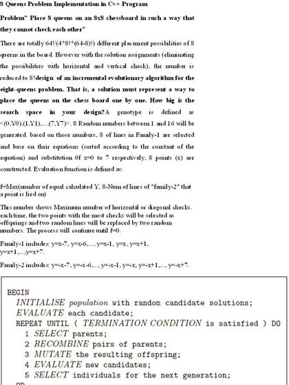 Solved 8 Queens Problem Implementation in C++ Program | Chegg.com
