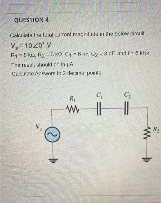 Solved Calculate the total current magnitude in the below | Chegg.com