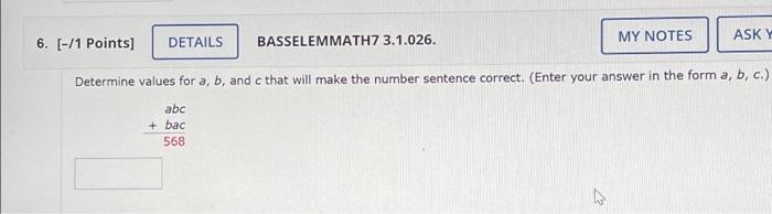 Solved Determine values for a,b, and c that will make the | Chegg.com