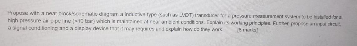 Solved Propose with a neat block/schematic diagram a | Chegg.com