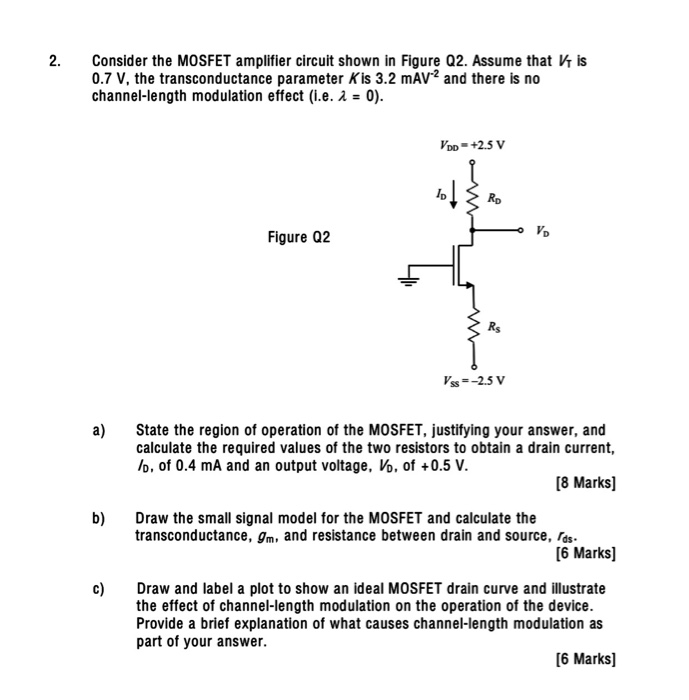 Process transconductance parameter mosfet amplifier