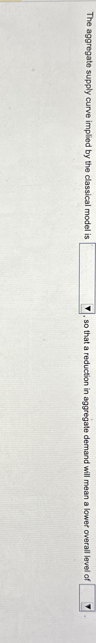 Solved The aggregate supply curve implied by the classical | Chegg.com