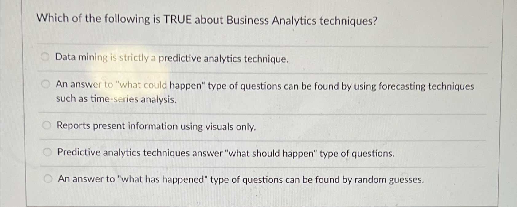Solved Which of the following is TRUE about Business | Chegg.com