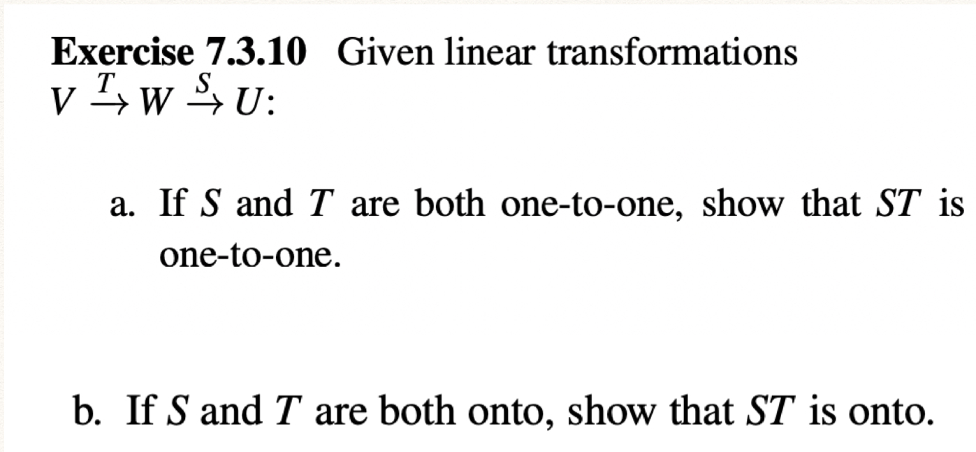 Solved Exercise 7.3.10 ﻿Given linear | Chegg.com
