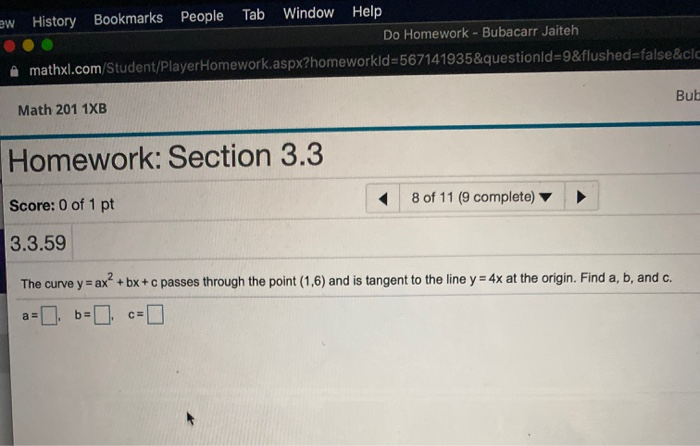 Solved ew History Bookmarks People Tab Window Help Do | Chegg.com