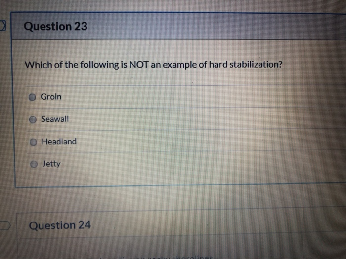 Solved Question 23 Which of the following is NOT an example | Chegg.com