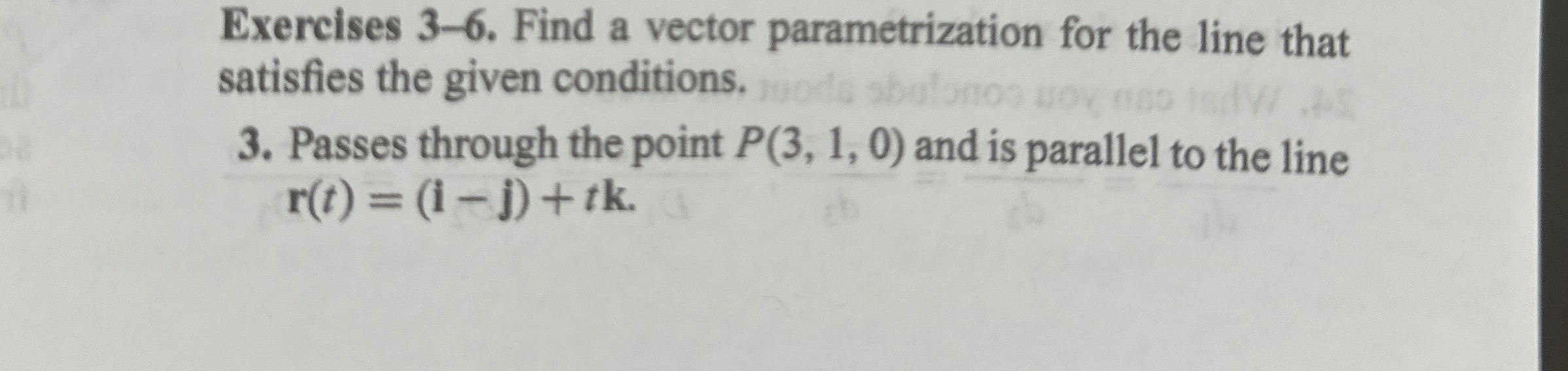 Solved Exercises 3-6. ﻿Find a vector parametrization for the | Chegg.com