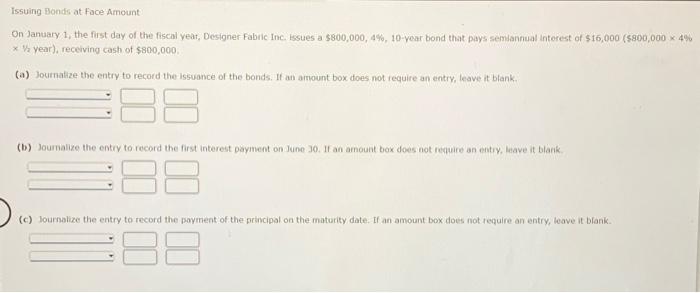 Solved On January 1 , the first day of the fiscal veat, | Chegg.com