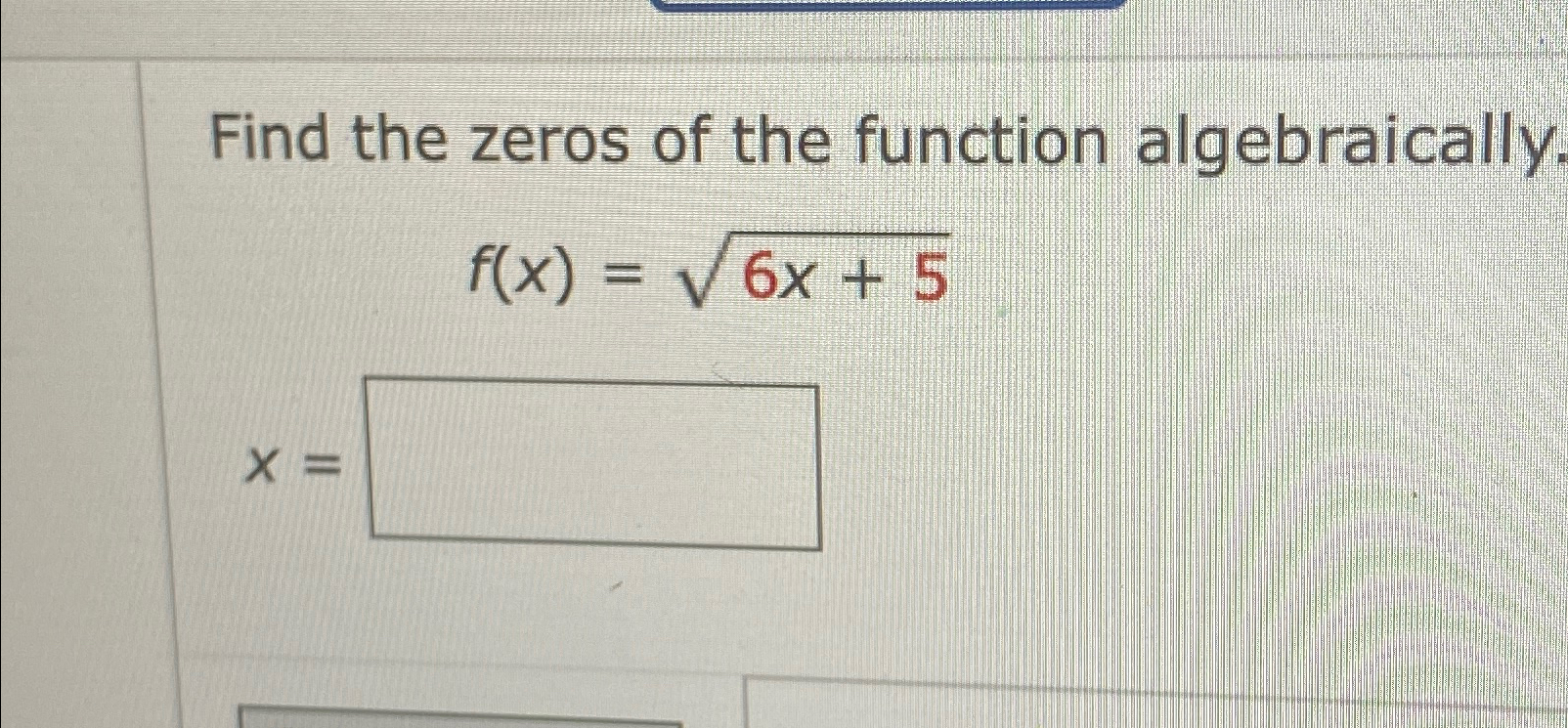 Solved Find the zeros of the function | Chegg.com