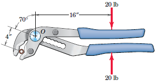 Solved: For a gripping force of 20 lb, determine the normal for ...