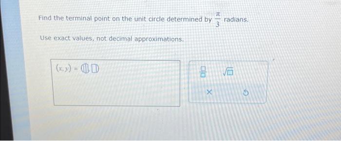 Solved ग Find the terminal point on the unit circle | Chegg.com