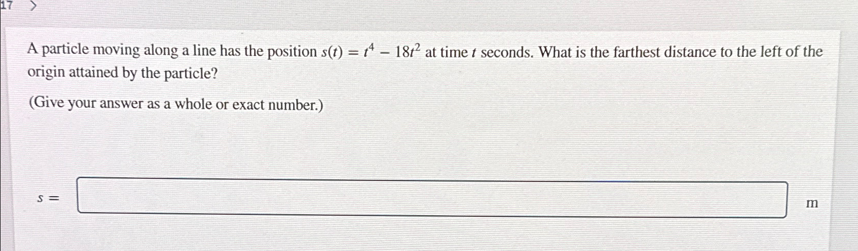 Solved A particle moving along a line has the position | Chegg.com