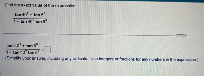 Solved Find the exact value of the expression. | Chegg.com