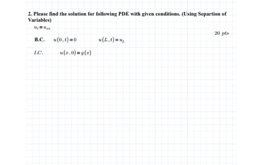 Solved 2. Please find the solution for following PDE with | Chegg.com