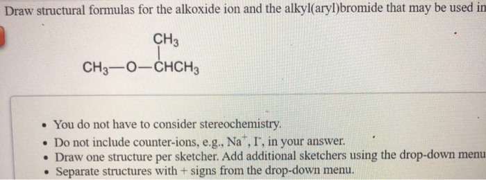 Solved Draw structural formulas for the alkoxide ion and the | Chegg.com