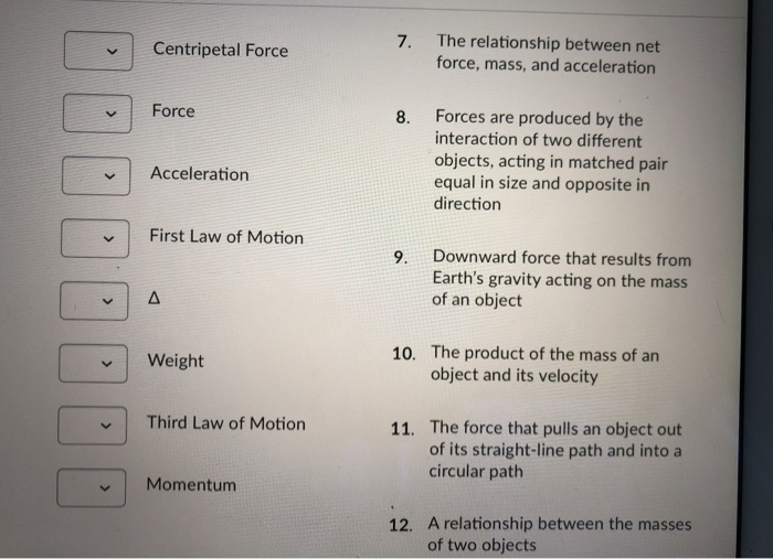 Solved Question 1 (5 points) Match the following definitions | Chegg.com
