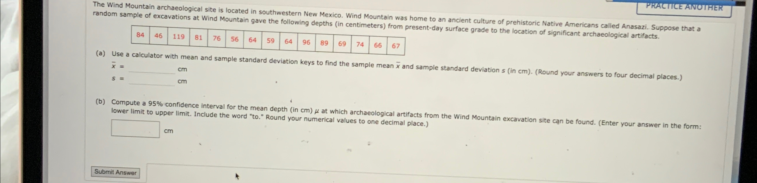 Solved The Wind Mountain archaeological site is located in | Chegg.com