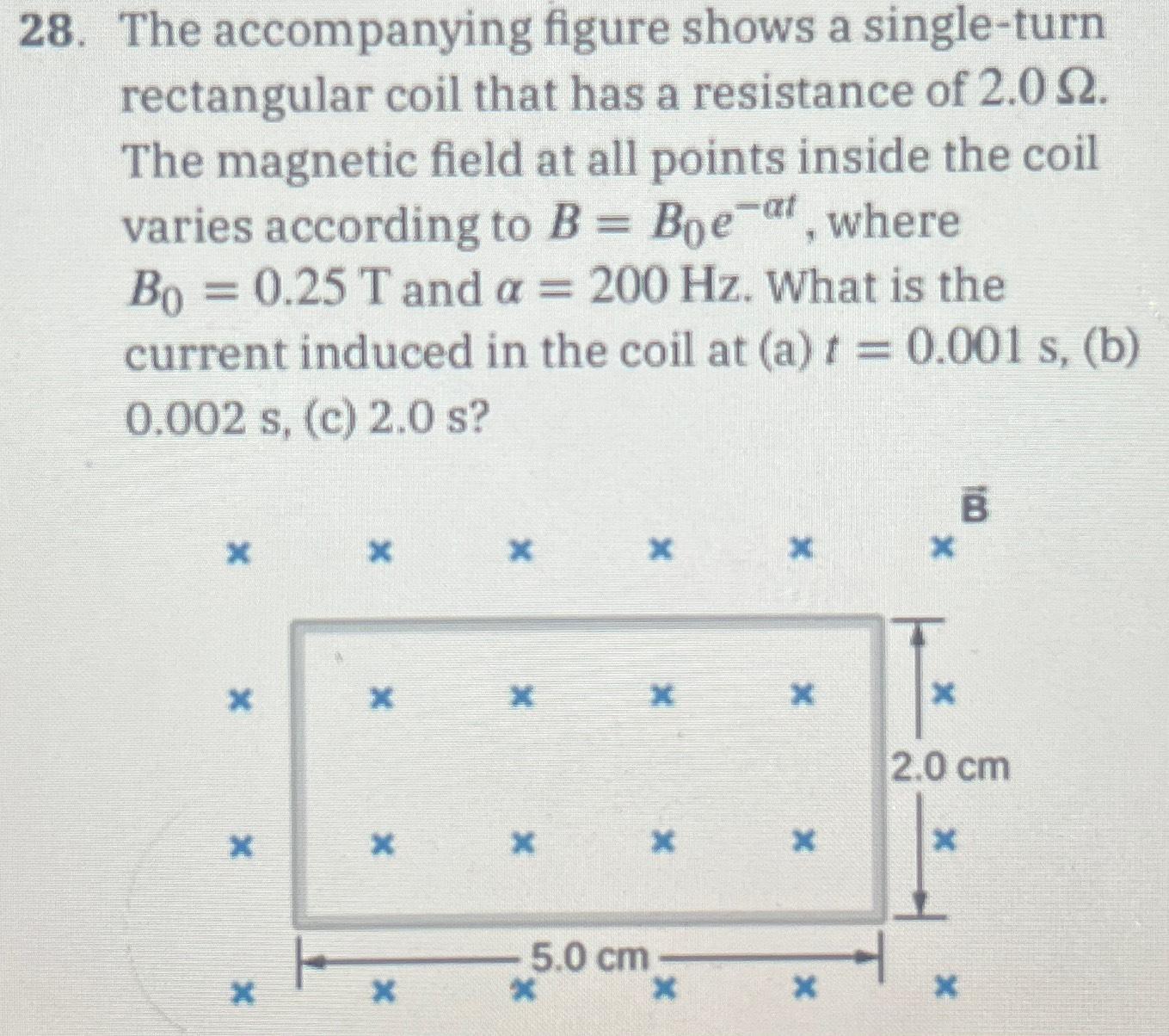 Solved The accompanying figure shows a single-turn | Chegg.com