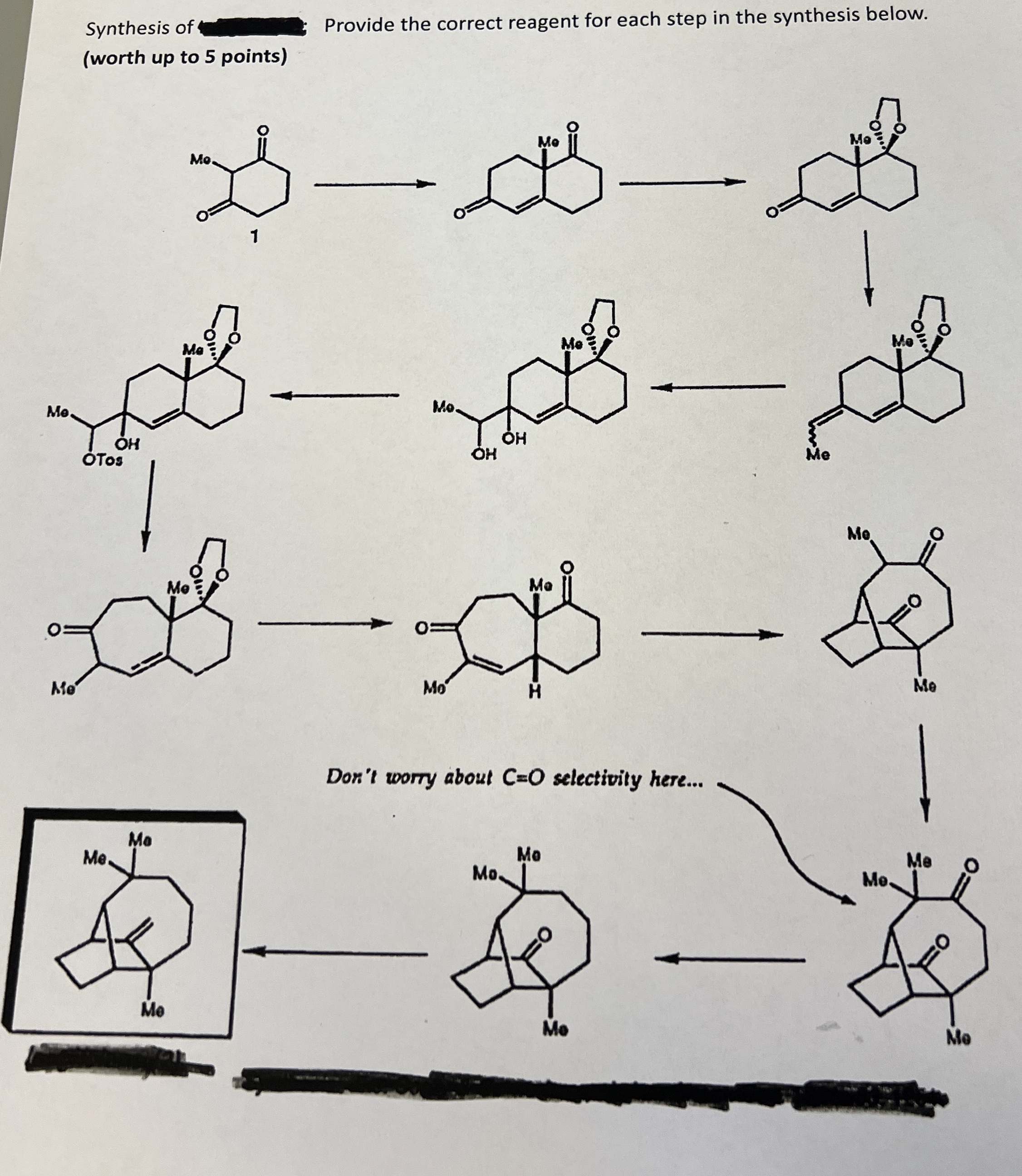 Solved synthesis problem, provide the correct reagent for | Chegg.com