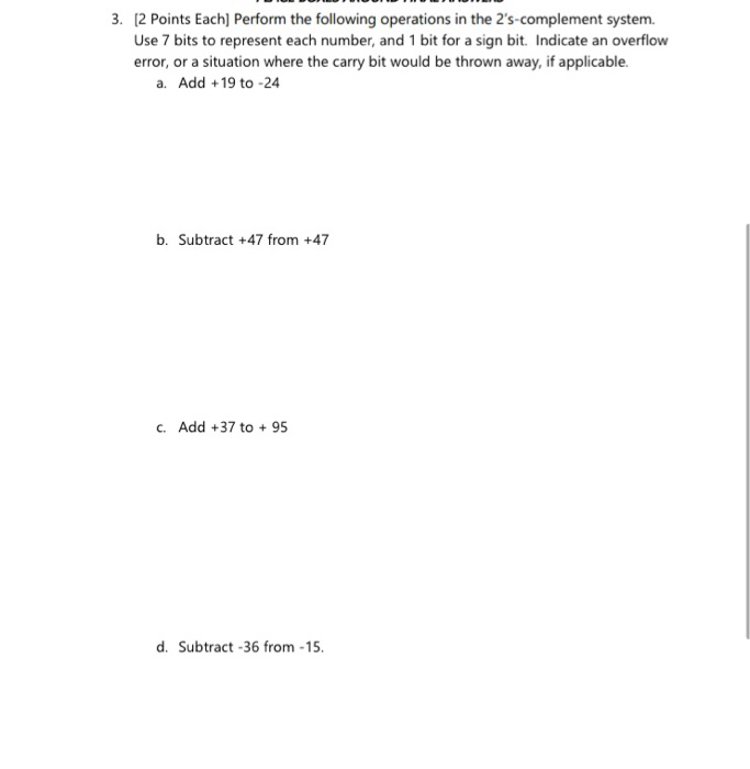 Solved 3 2 Points Each] Perform The Following Operations