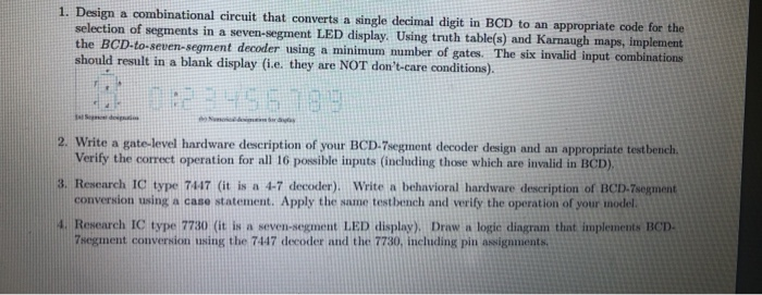 Solved 1. Design a combinational circuit that converts a | Chegg.com