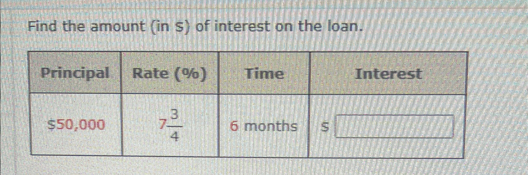 Solved Find the amount (in 5 ) ﻿of interest on the | Chegg.com