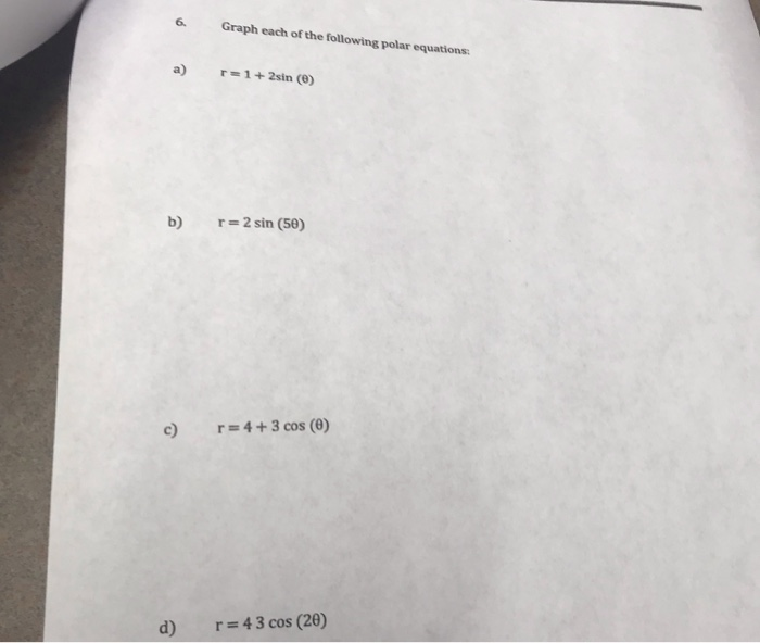 Solved Graph each of the following polar equations: T=1+2sin | Chegg.com