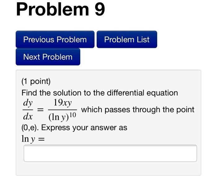 Solved Problem 9 Previous Problem Problem List Next Problem | Chegg.com