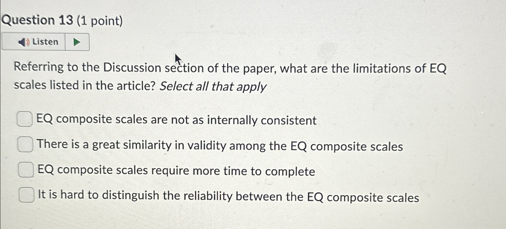 Solved Question 13 (1 ﻿point)ListenReferring to the | Chegg.com