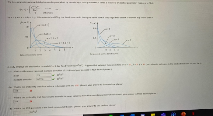 Solved The Two Parameter Gamma Distribution Can Be