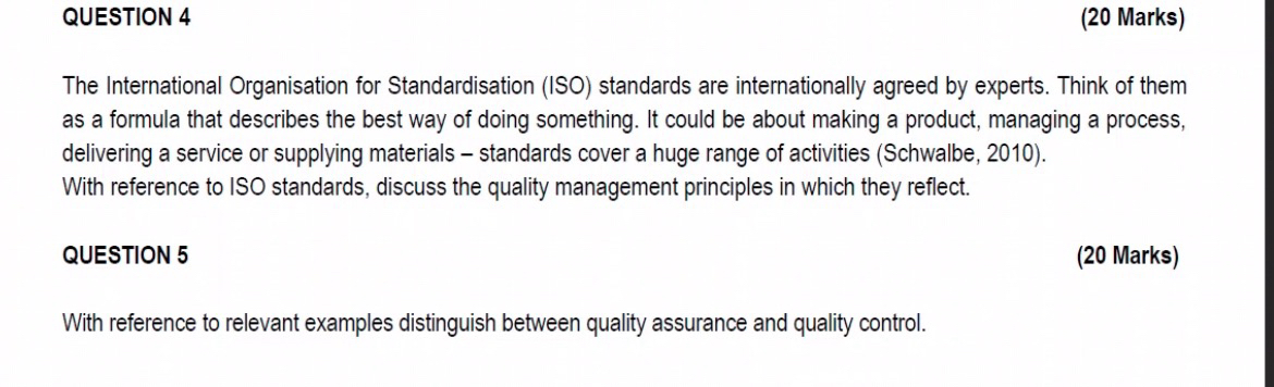 Solved QUESTION 4(20 ﻿Marks)The International Organisation | Chegg.com