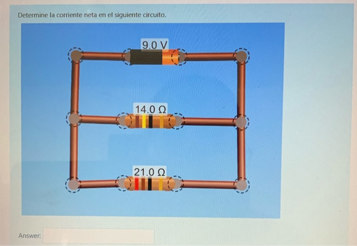 Solved Determine la corriente neta en el siguiente circuito. | Chegg.com