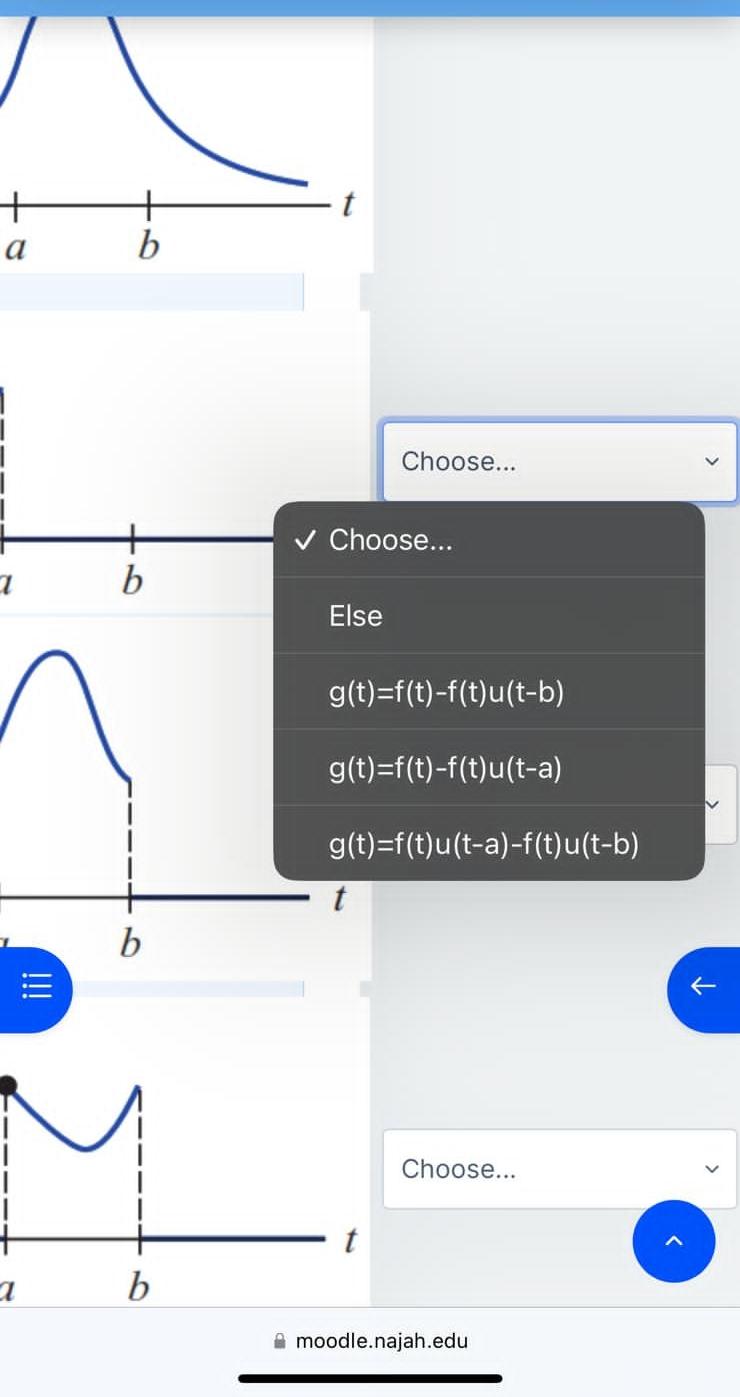 Choose... Choose... t ก moodle.najah.edu | Chegg.com