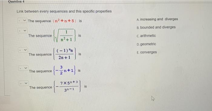 Solved Link between every sequences and this specific | Chegg.com