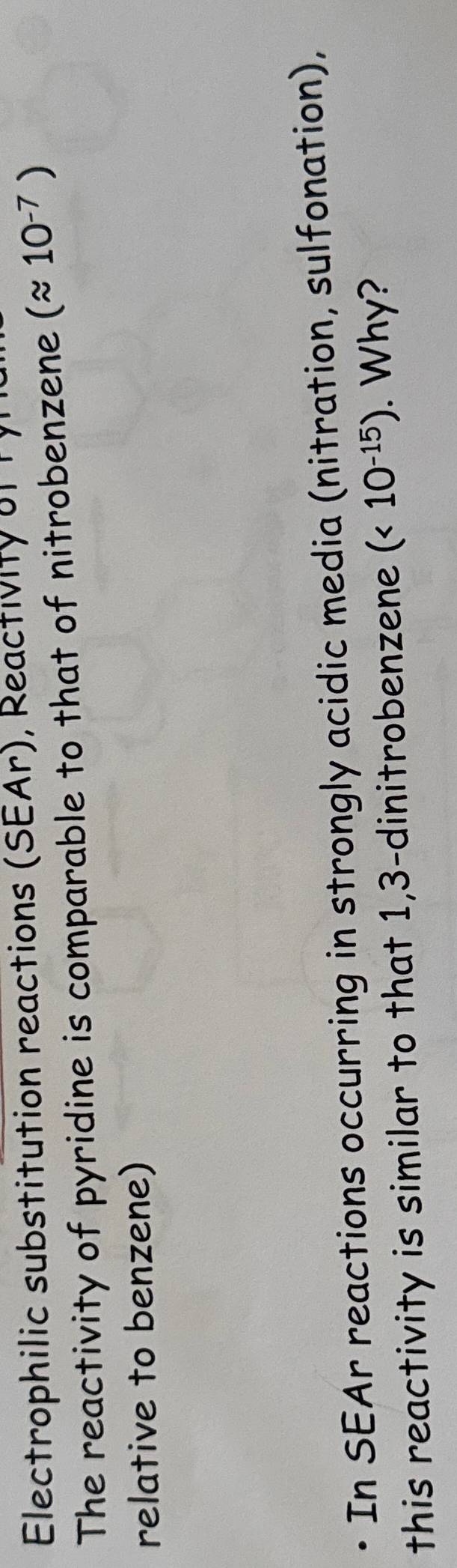 Electrophilic substitution reactions (SEAr), ﻿The | Chegg.com