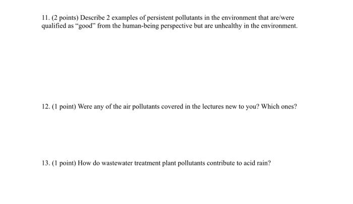 Solved 11. (2 points) Describe 2 examples of persistent | Chegg.com